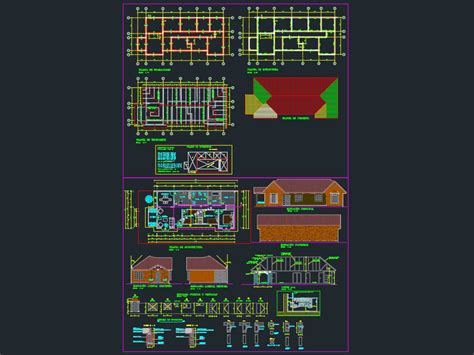 Arquitectura Y Cortes En Dwg 67336 Kb Librería Cad