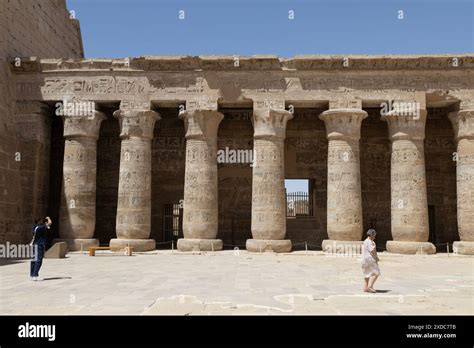 The Papyriform Columns On The Southern Side Of The First Courtyard In