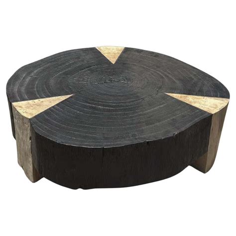Round Solid Mango Wood Side Table Modern Organic Stunning Wood