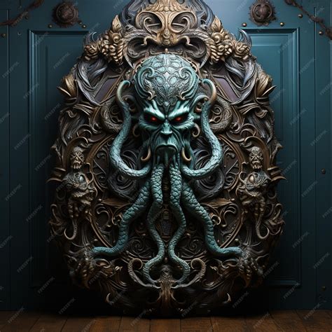 Premium Photo Cthulhus Wooden Door