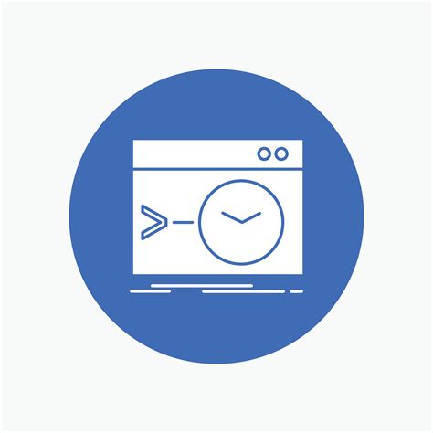 Admin Command Root Software Terminal White Glyph Icon In Circle