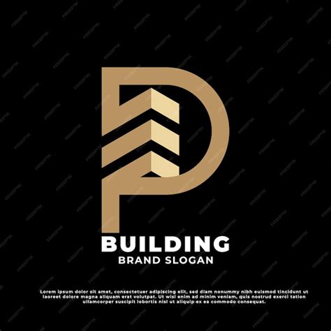 부동산 문자 P 로고 문자 P와 주택 아이콘의 조합 고급스럽고 현대적이며 귀하에게 좋습니다 프리미엄 벡터