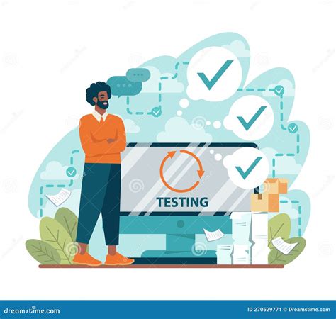 Software Tester Black Male It Specialist Searching For Bugs And