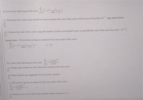 Solved 2this Is A Math Question On Maple The Software Maple