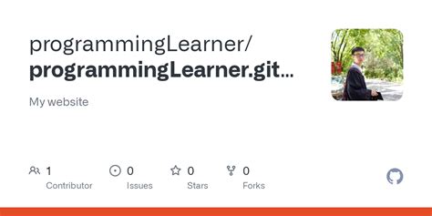 Github Programminglearner Programminglearner Github Io My Website