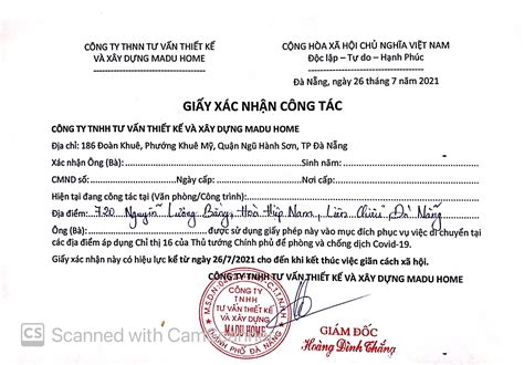 Mau Giay Xac Nhan Cong Tac
