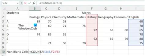 How To Count Nonblank Cells In Excel