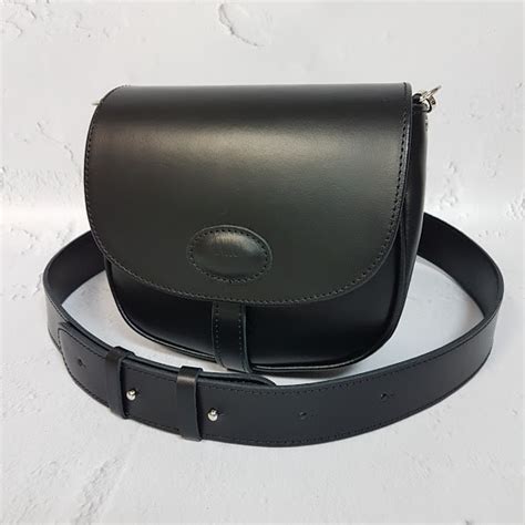 Сумка жіноча Ріміні натуральна шкіра чорна з широким ременем продаж ціна у Києві Жіночі