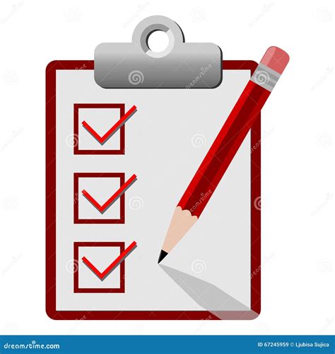 Vector Checklist Icon Red Stock Illustration Illustration Of Design
