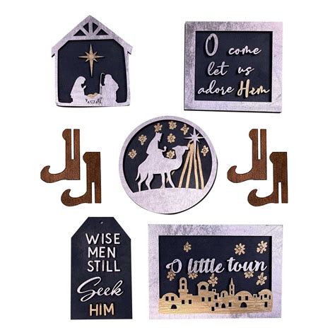 Advent Day Tiered Tray Decorative Wooden Table Sign Advent Day Party