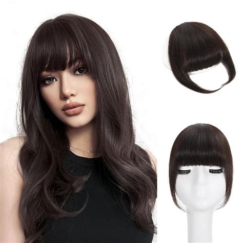 Abider Clip In Bangs Fake Bangs Hair Clip Dark Brown