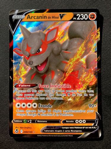 CARTE POKEMON ARCANIN de Hisui V EB TEMPÊTE ARGENTÉE NEUF eBay