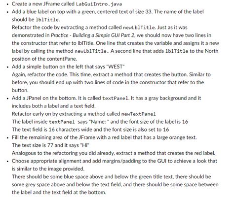 Solved My First Gui In This Lab You Will Create A GUI That Chegg Com