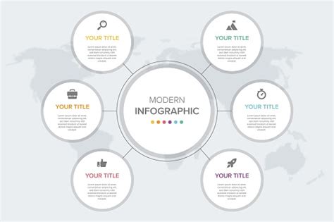 인포그래픽 요소 벡터에 대한 창의적인 개념 6 옵션 단계 목록 프로세스 그래프의 추상 요소 단계 옵션 부분 또는 프로세스가 있는