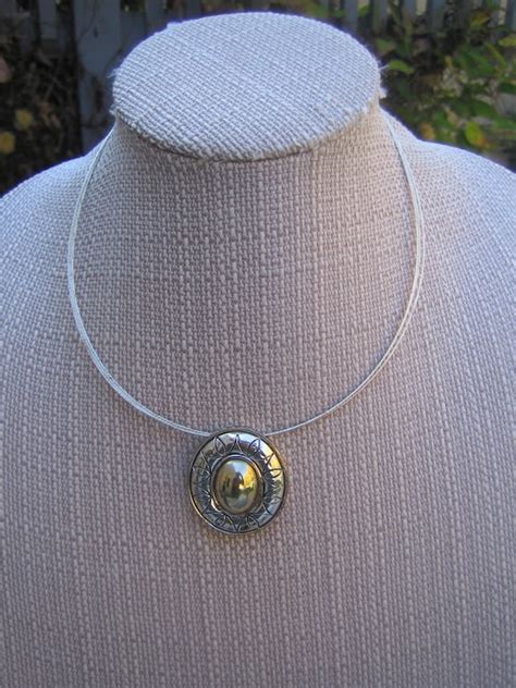 Vintage Napier Silver Gold Gem