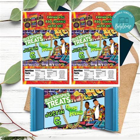 Fresh Prince Rice Krispies Treats Template Printable Diy Bobotemp