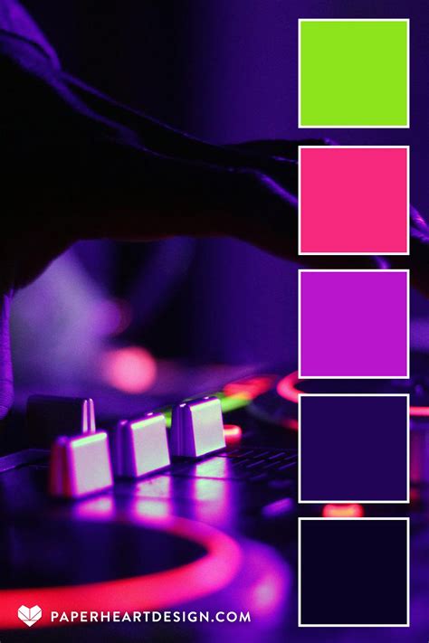 Color Palette Neon Lights — Paper Heart Design
