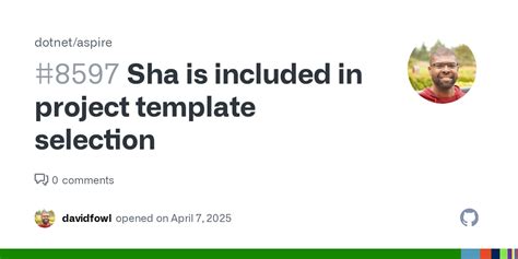 Sha Is Included In Project Template Selection · Issue 8597 · Dotnet