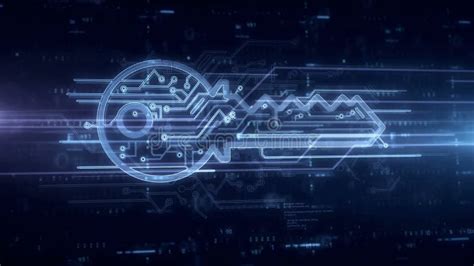 Cyber Key Symbol Lower Thirds Background Stock Video Video Of Loop Encrypt 158001873