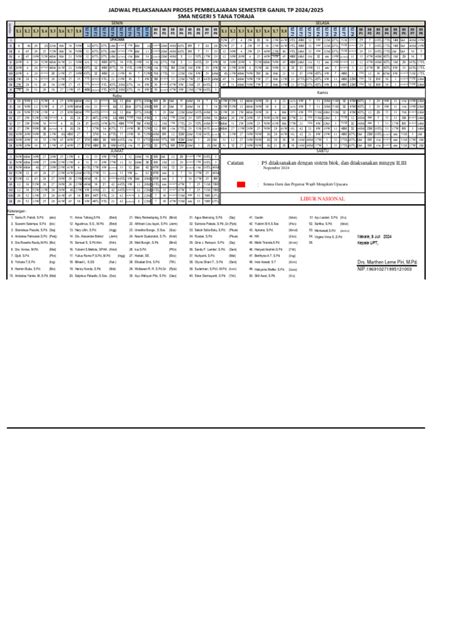Roster Semester Ganjil 20242025 Pdf