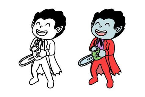 Cute Dracula Coloring Page Graphic By Firdausm601 · Creative Fabrica