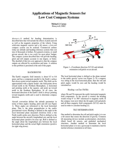 applications of magnetic sensors for low cost compass systems pdf compass gyroscope