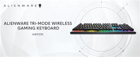 Alienware Aw920k Tri Mode Wireless Gaming Keyboard Rechargeable Wireless Wired