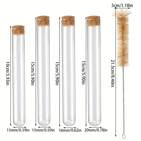 Clear Plastic Test Tubes Cork Stoppers Small Plastic Bottles Temu