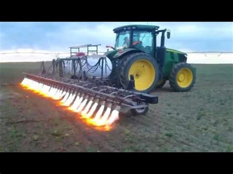 火焰喷射除草机器和超强玉米收割机高效率农作物处理与收割 YouTube