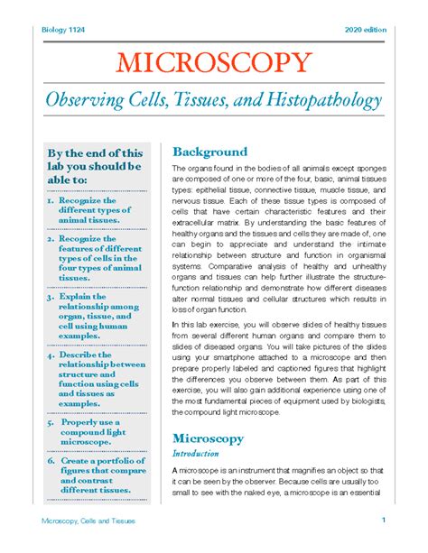 Microscopy Biology Lab Biol University Of Oklahoma Studocu