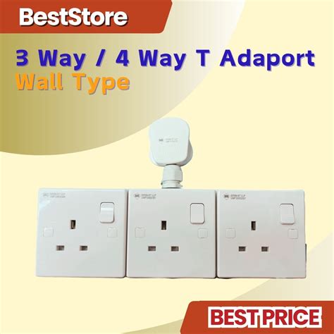 Sirim Heavy Duty 2 Gang 3 Gang 4 Gang T Adaptor Extension Wall Socket And Adaport Sirim