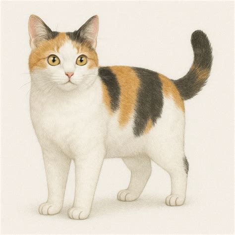 リアルな三毛猫 ｜イラスト・フリー素材なら「シンテリ」