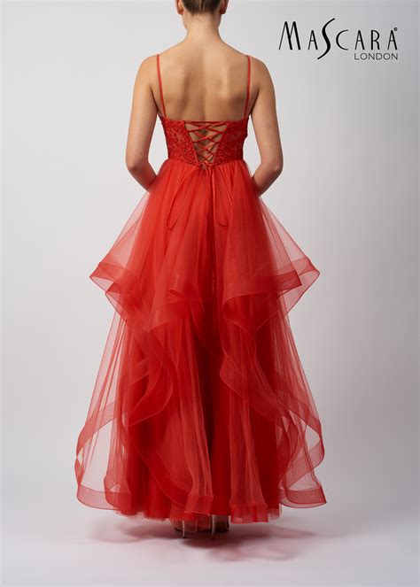 Mascara Mc18324 Corset Lace Bodice Tiered Tulle Prom Dress The Prom