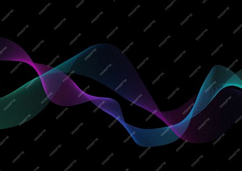Premium Vector Abstract Background With A Colored Dynamic Waves