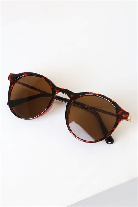 Chic Tortoise Sunglasses Round Sunglasses Sunglasses Lulus