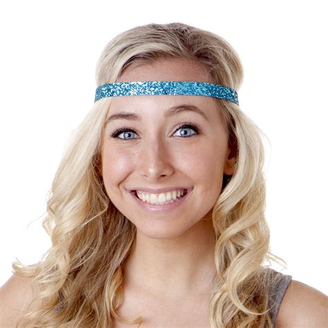 Hipsy Adjustable Non Slip Skinny Bling Glitter Headband For Women Girls