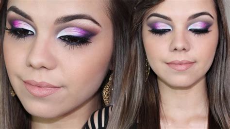 Maquiagem Cut Crease Rosa Camilla Amaral Youtube