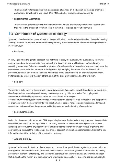 Systematics Vs Taxonomy Pdf