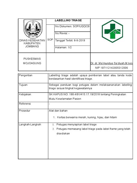 Sop Labeling Terbaru Pdf Sop Labeling Terbaru Pdf
