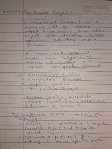Questionnaire Designing Unit 3 Pdf