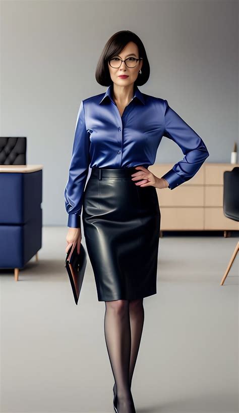 Beautiful Women Over 50 Beautiful Old Woman Black Leather Dresses Leather Outfit Secretary