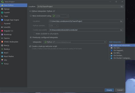 Pycharm Anaconda