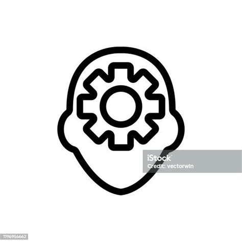 人工智慧圖示載體隔離輪廓符號插圖向量圖形及更多人工智能圖片 人工智能 人工造的 人體神經系統 Istock