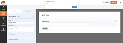 stored xss vulnerability found in wpforms plugin