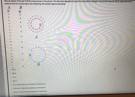 Solved Moving Objects A Through D Left The Traces Shown In Chegg