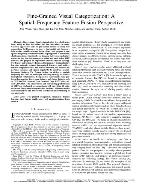 PDF Fine Grained Visual Categorization A SpatialFrequency Feature Fusion Perspective