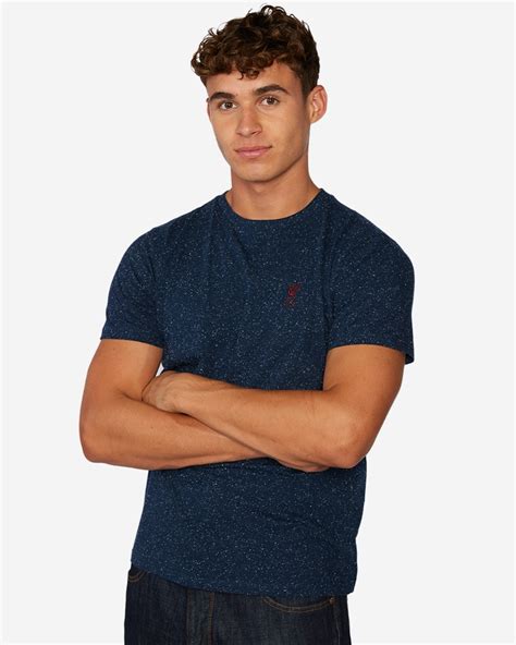 Lfc Mens Crew Neck Neppy Yarn Tee Navy