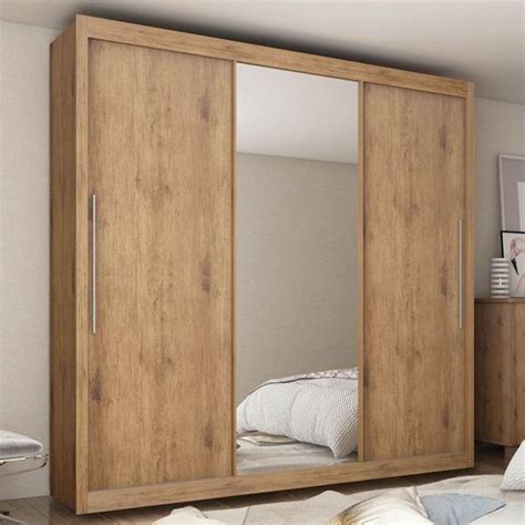 Guarda Roupa Casal 3 Portas E 4 Gavetas C Espelho Gelius Royale