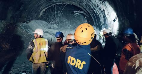 Uttarakhand 36 Workers Trapped As Portion Of Under Construction Tunnel