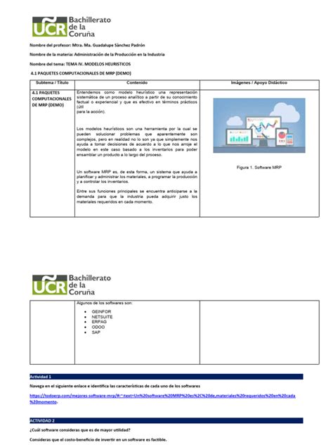 4 1 Paquetes Computacionales De Mrp Demo Pdf Software Ciencia De Sistemas